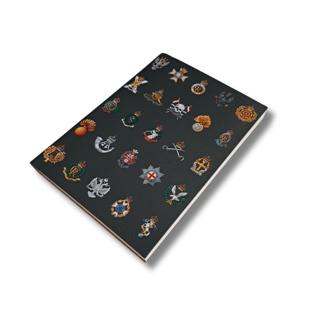 Cap badge recycled leather A6 notebook – Army Benevolent Fund